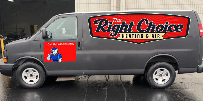 The Right Choice Heating and Air Cool New Van Wraps